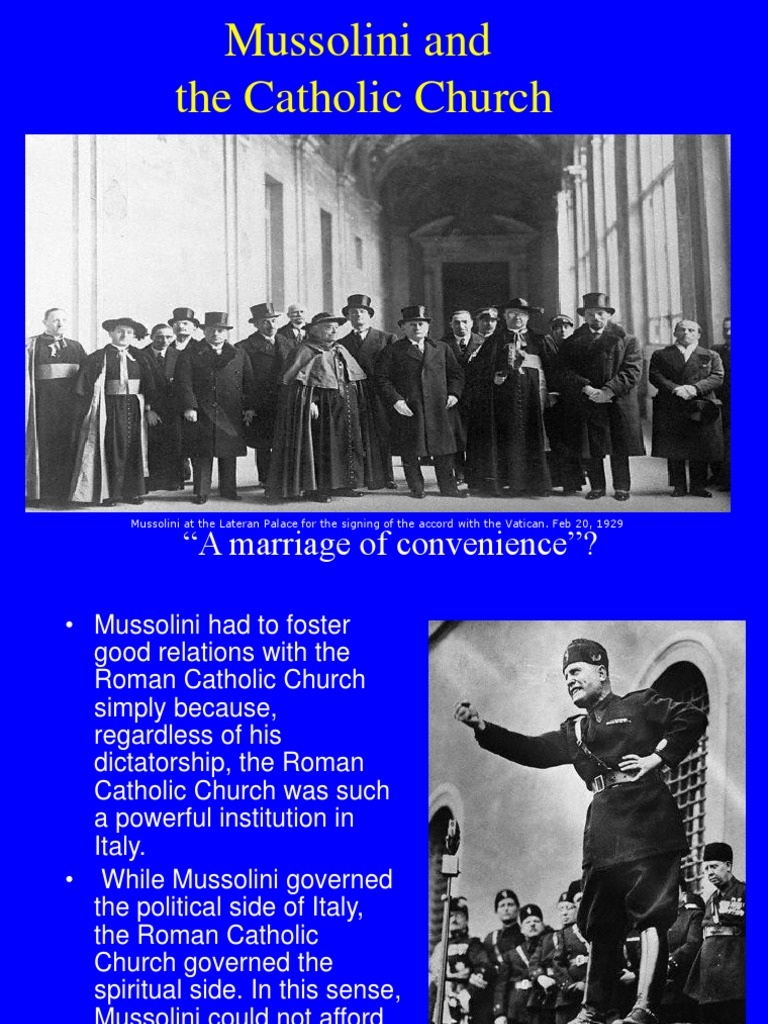 Mussolini and Catholicism | PDF | Benito Mussolini | Catholic Church