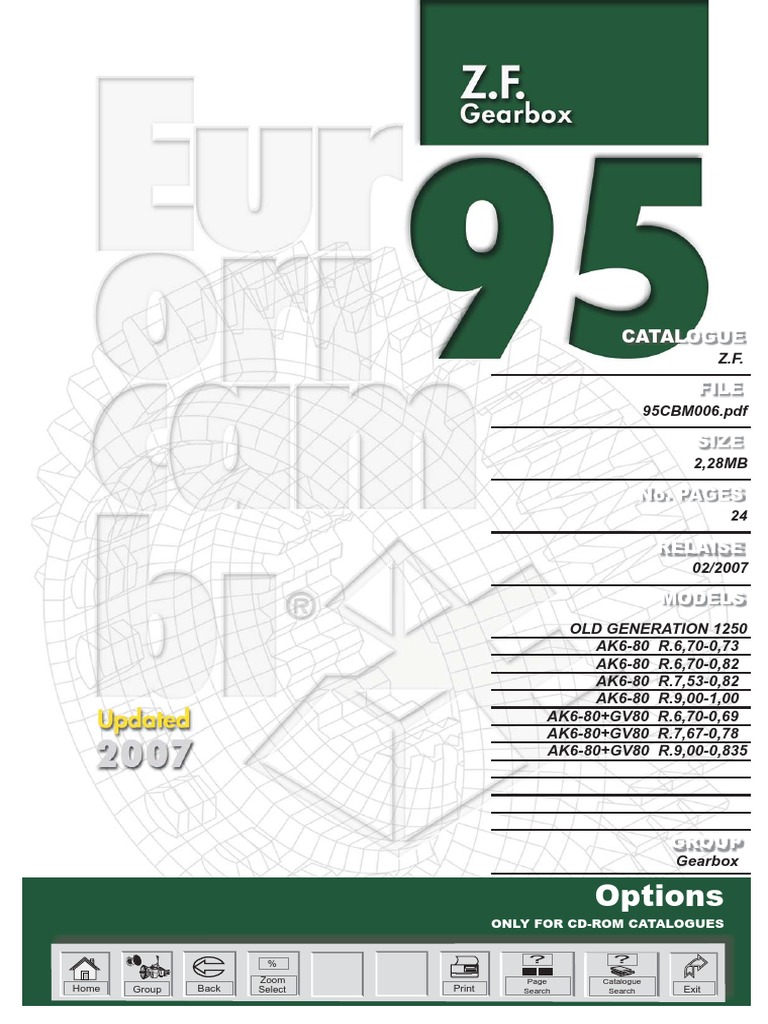 ZF Gearbox AK6-80 Options Guide | PDF | Machines | Manufactured Goods