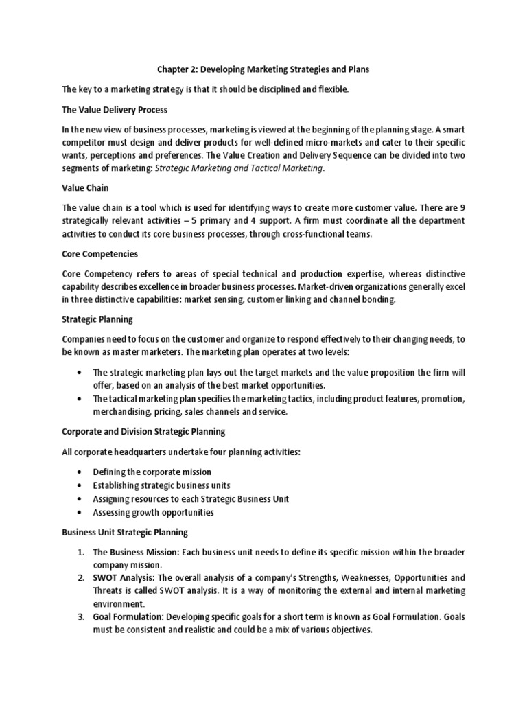 Chapter 2 | PDF | Marketing Strategy | Strategic Management