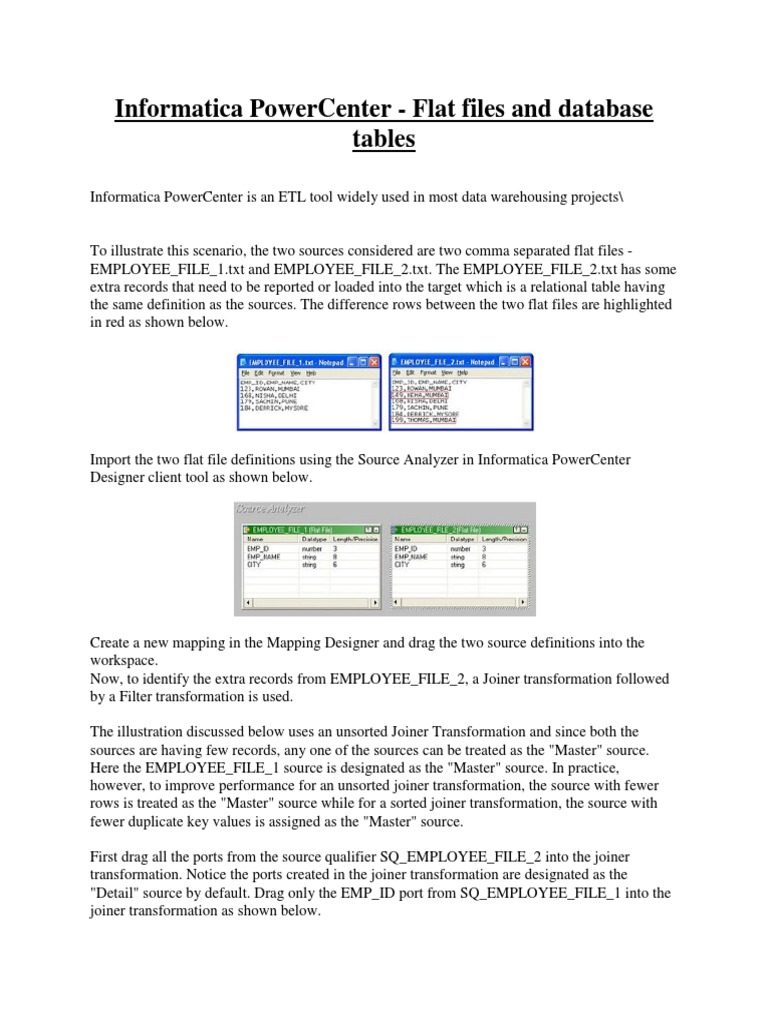 Informatica PowerCenter - FF and DB | PDF | Information Management ...