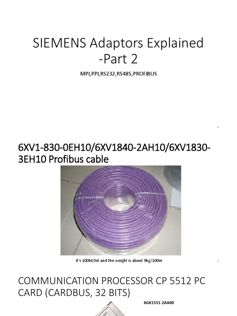 SIEMENS Adaptors Explained - Part 2 | PDF | Laptop | Electrical Connector