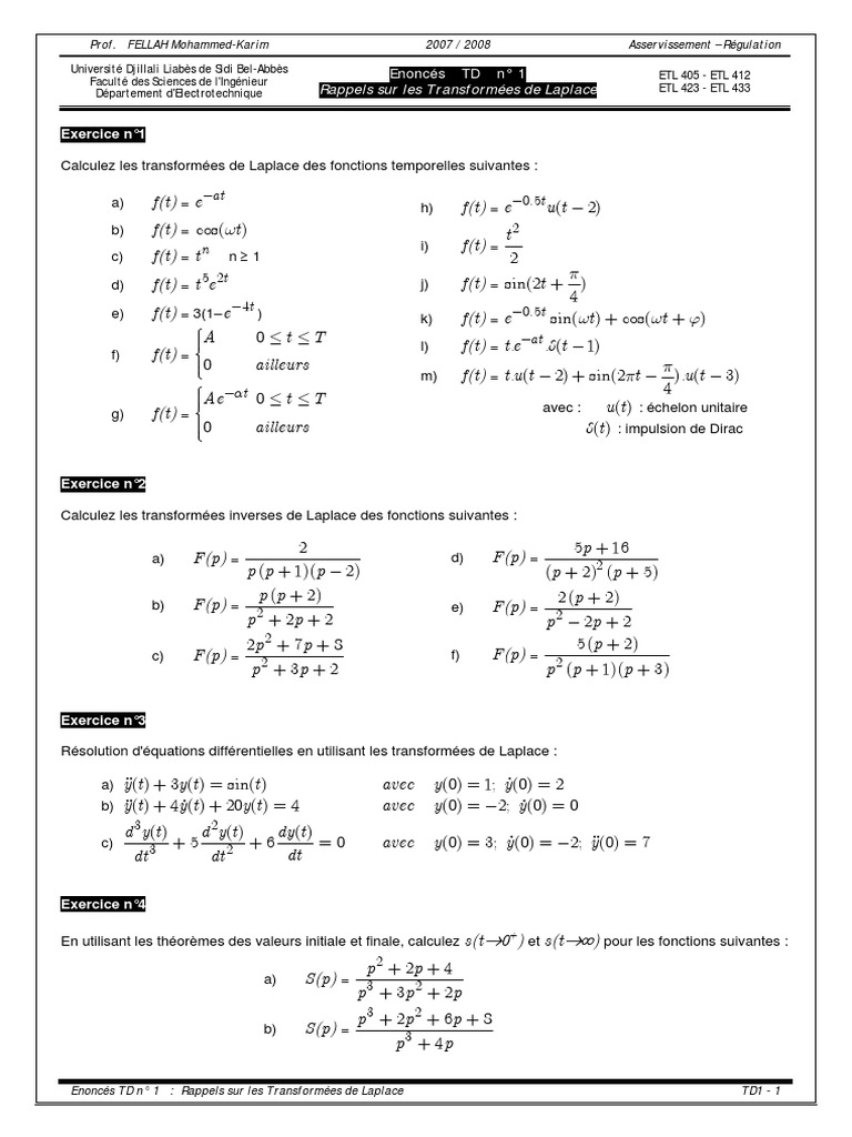 TD1 Ex Sol PDF | PDF | Théorie des opérateurs | Analyses