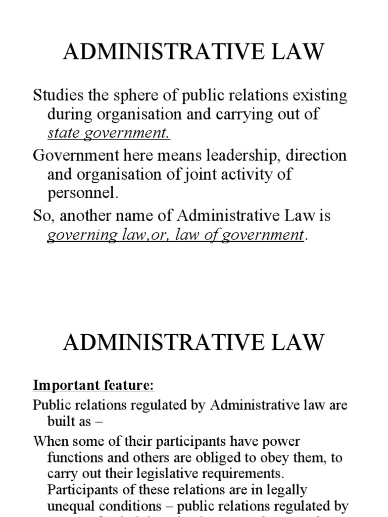 Administrative Law: State Government | PDF