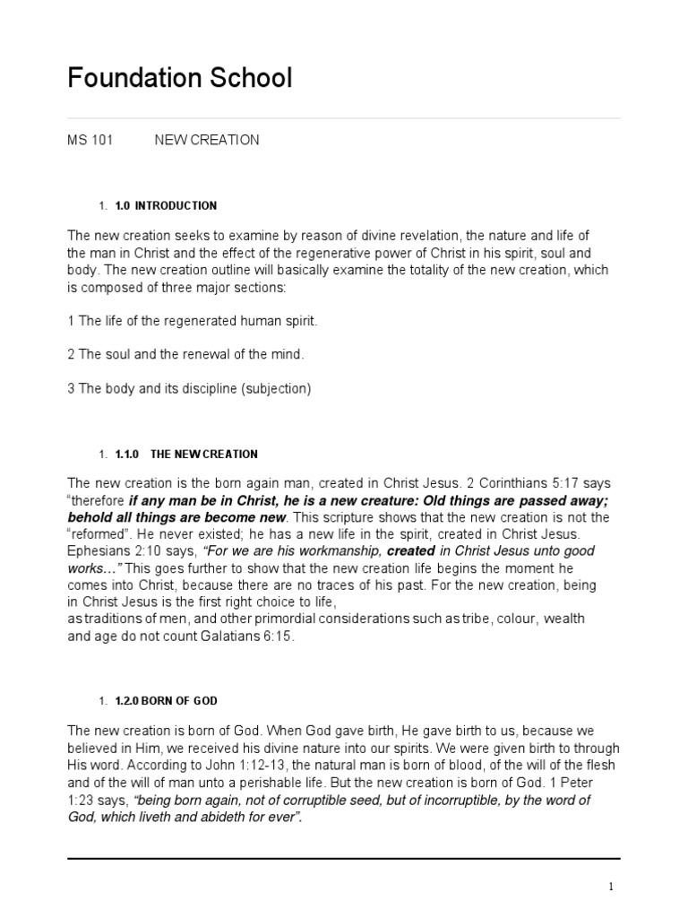 Foundation School Manual Current | PDF | Eternal Life (Christianity ...
