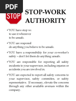 Sample Stop Work Authority Program | PDF | Safety | Employment