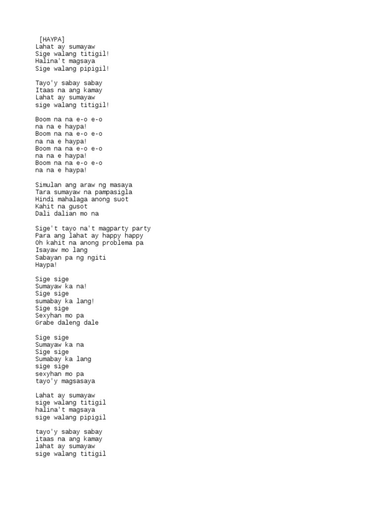 Lyrics | PDF