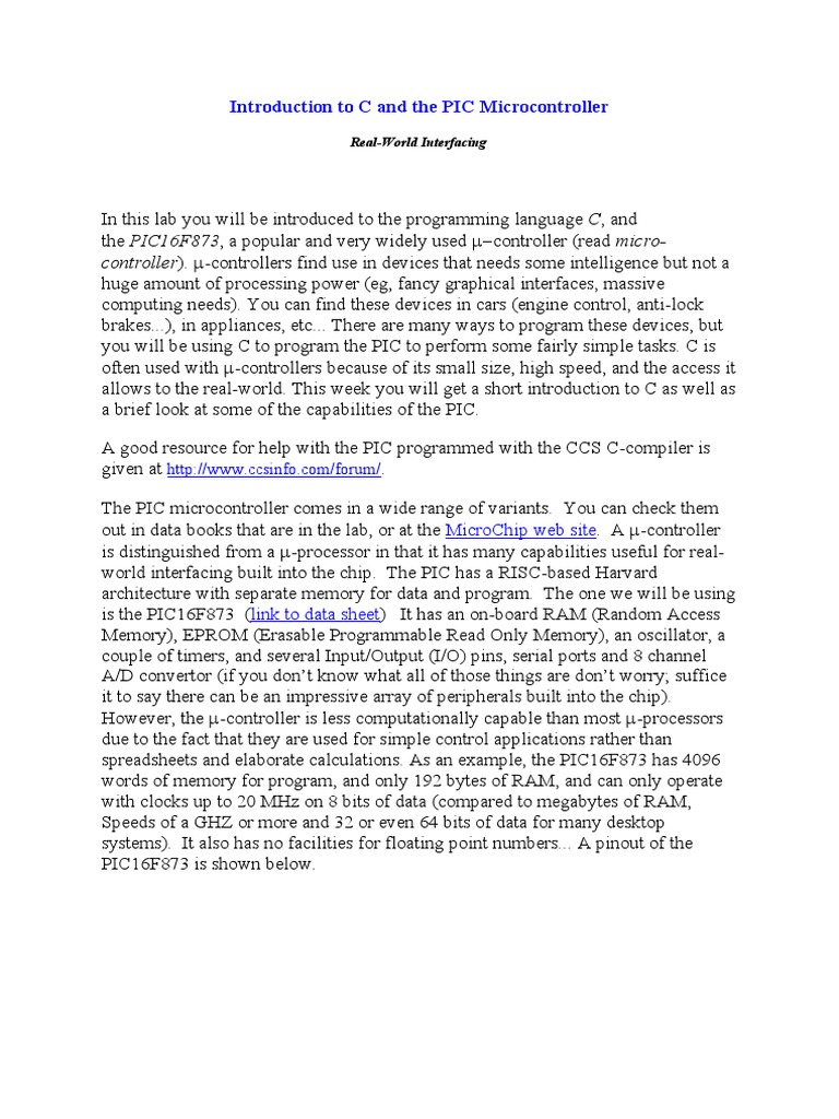 Embedded C and The PIC Micro Controller | PDF | Integer (Computer ...