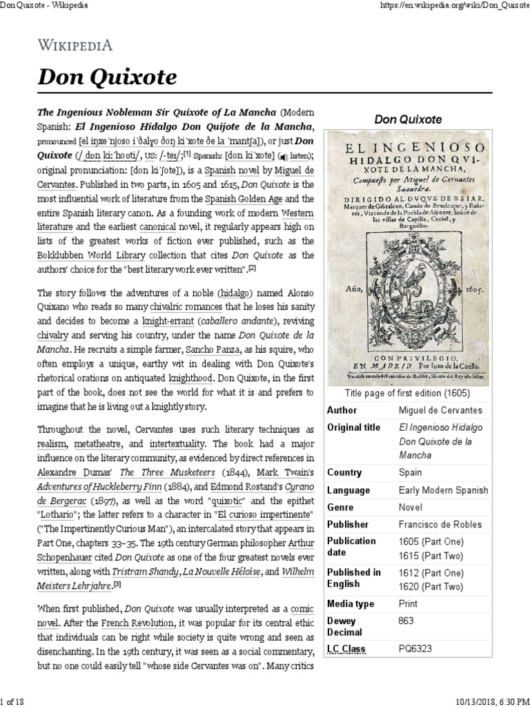 Don Quixote | PDF | Don Quixote