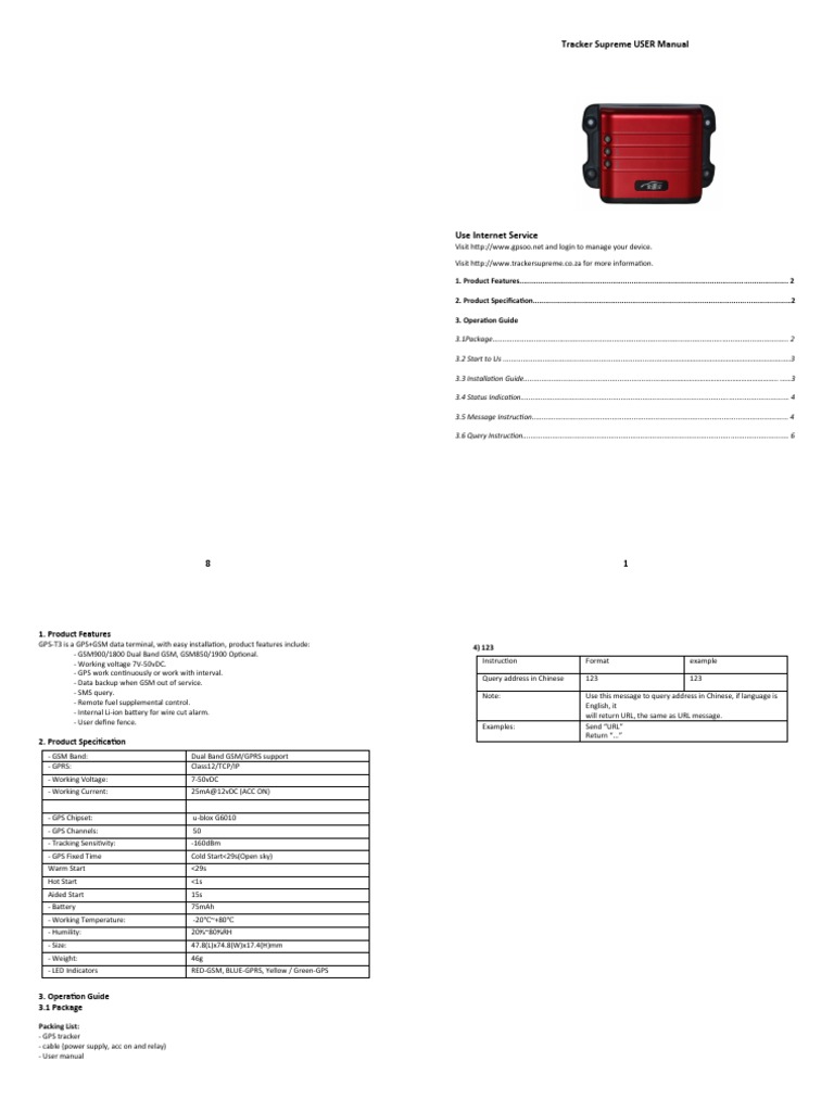 Tracker Supreme User Manual | PDF | Subscriber Identity Module ...