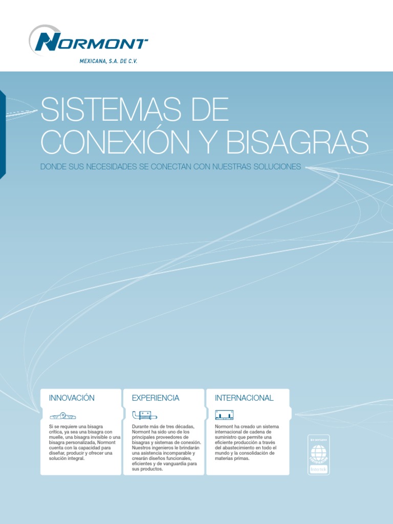 Normont Hinge Catalogue SP PDF | PDF | Diseño | Ingeniería