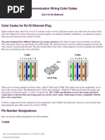 Ethernet Cable Color Coding Diagram PDF | PDF | Electrical Connector ...