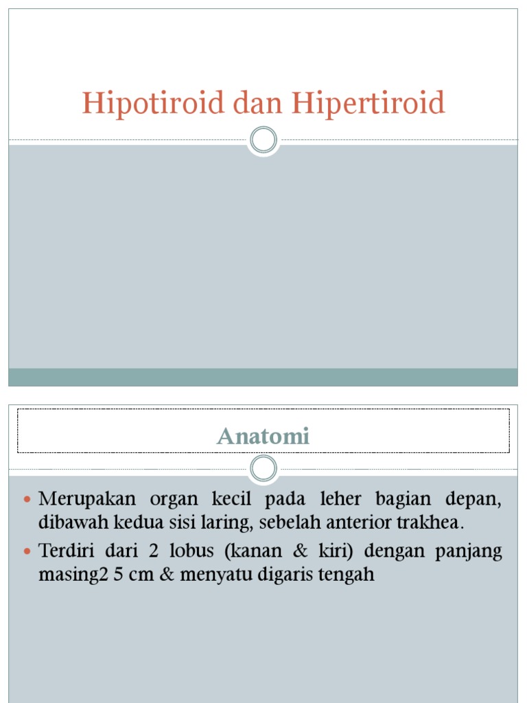 Hipotiroid Dan Hipertiroid | PDF