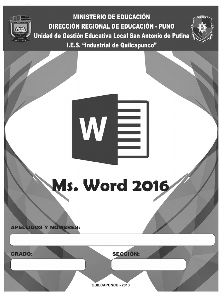 Manual Ms Word 2016 | PDF | Point and Click | Interfaces gráficas de ...