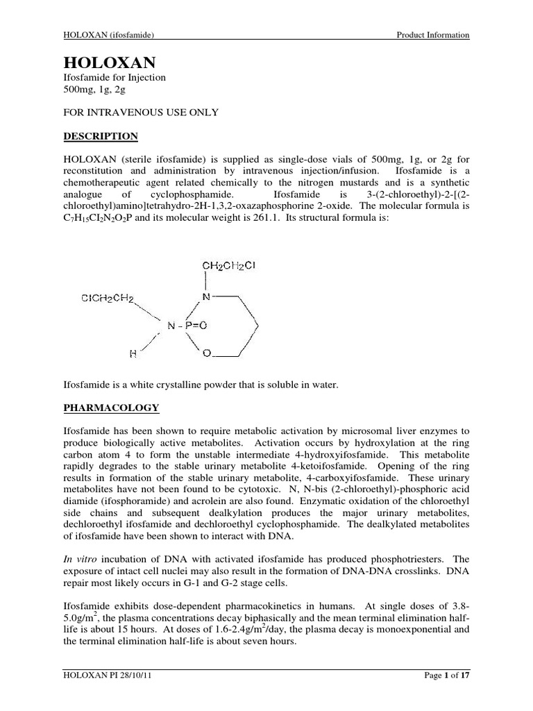 Holoxan Pi PDF | PDF | Chemotherapy | Cancer