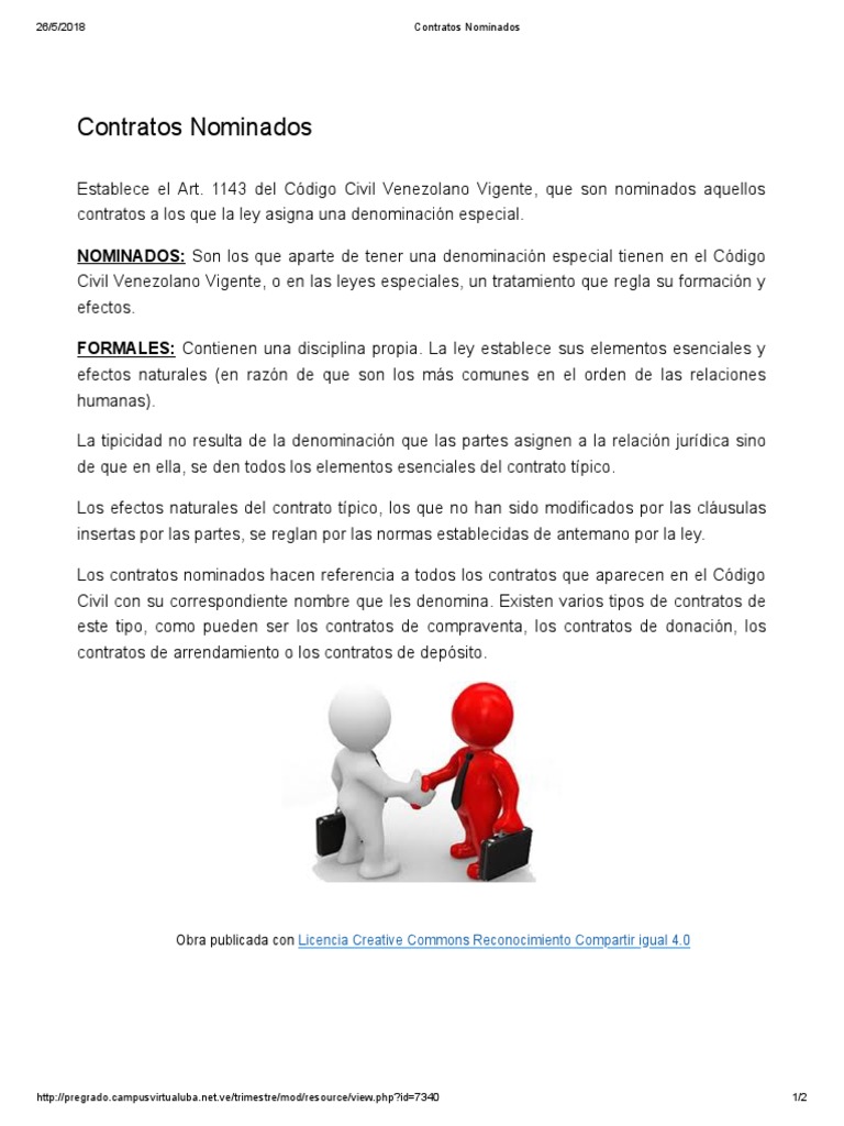 An overview of nominate contracts under Venezuelan civil law | PDF