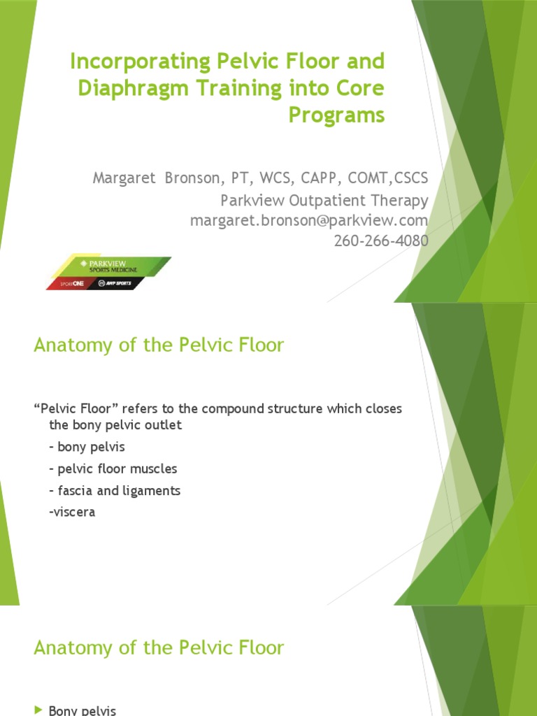 Pelvic Floor and Diaphragm Training for Core Programs | PDF | Urinary ...