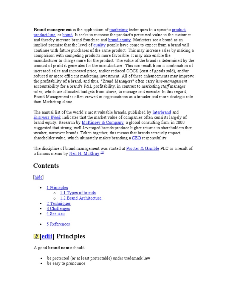 Understanding Brand Management Strategies | PDF