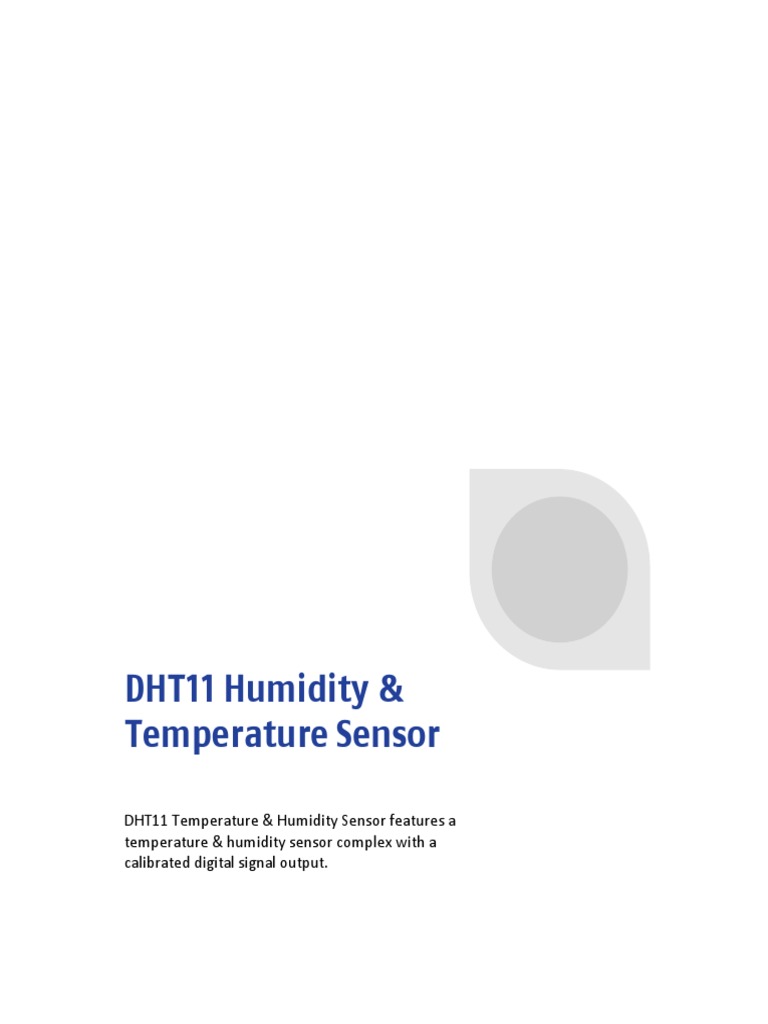 DHT11 Technical Data Sheet Translated Version 1143054 | PDF | Sensor ...
