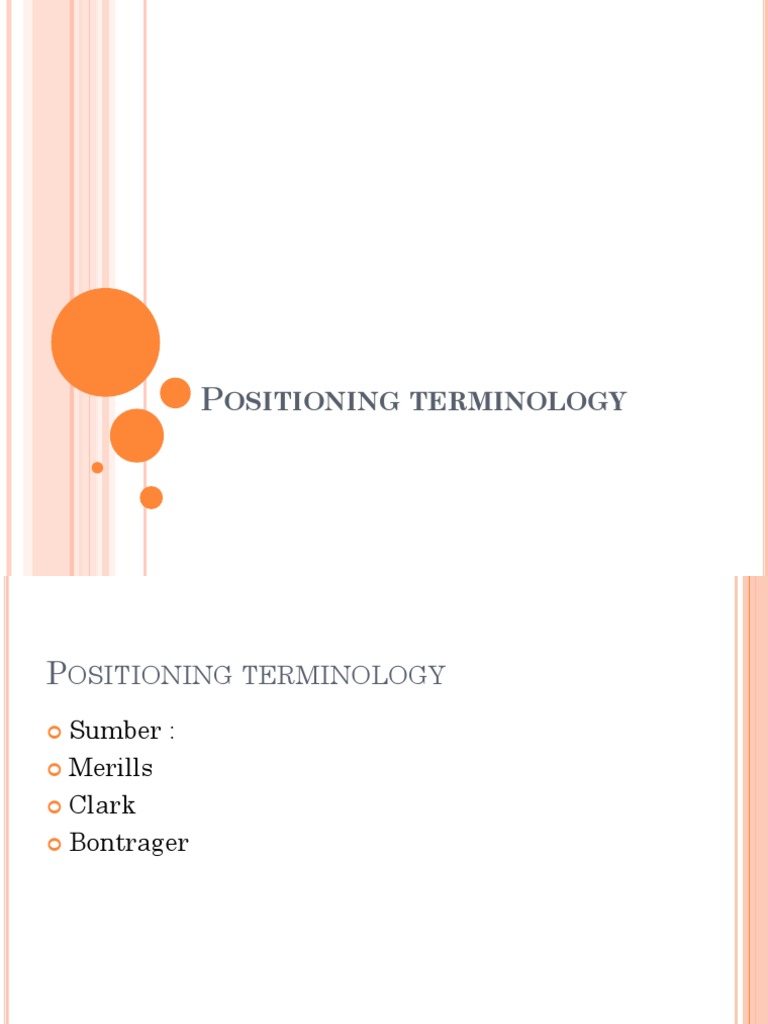 Positioning Terminology | PDF