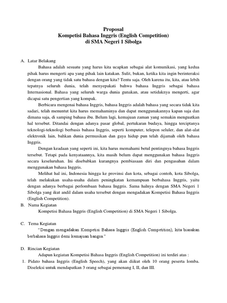 Contoh Proposal Debate | PDF
