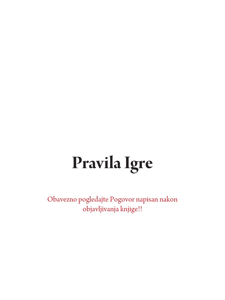Pravila Igre | PDF