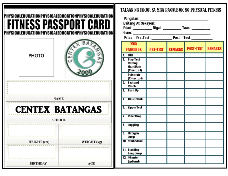 Fitness Passport Card Centex | PDF