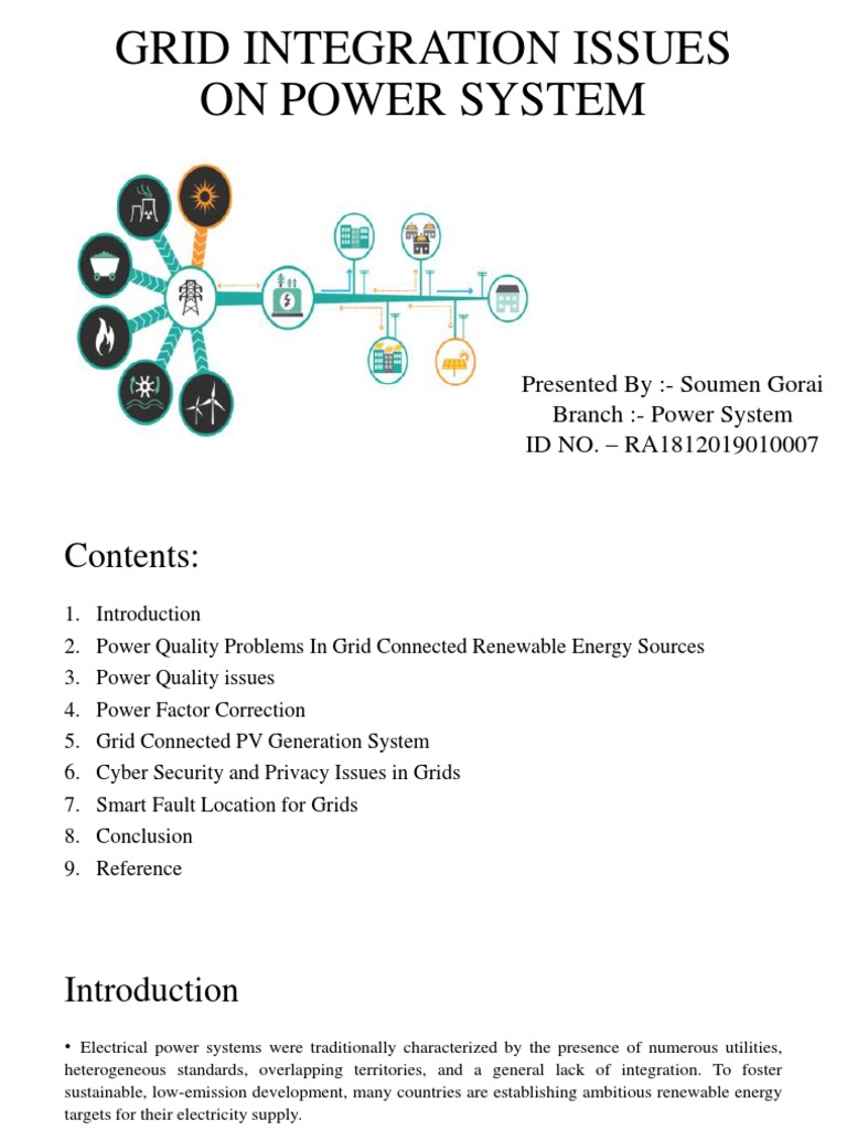 Grid Integration Issues On Power System | PDF | Electrical Grid | Power ...