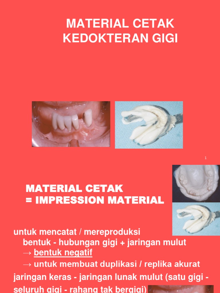Kulpak Material - Drg. Sujati - Cetak Kedokteran Gigi | PDF