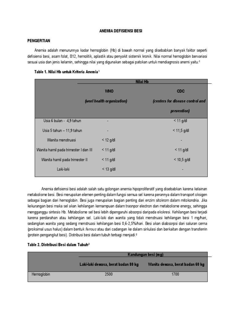 Anemia Defisiensi Besi | PDF