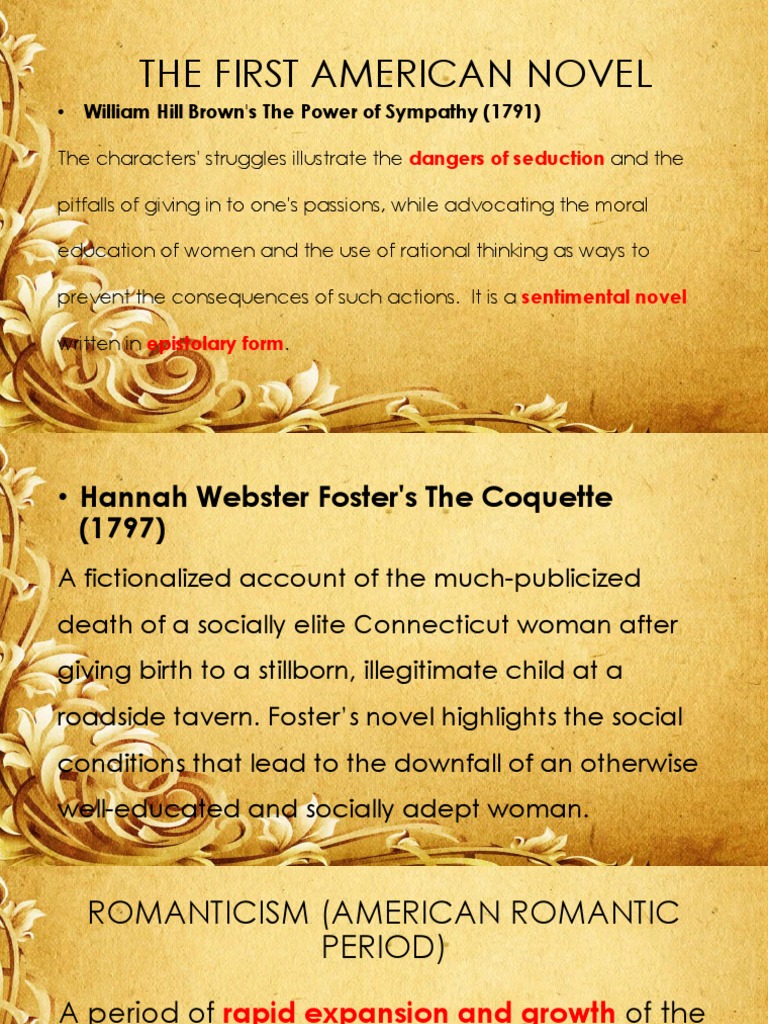 The First American Novel | PDF | Realism (Arts) | Romanticism