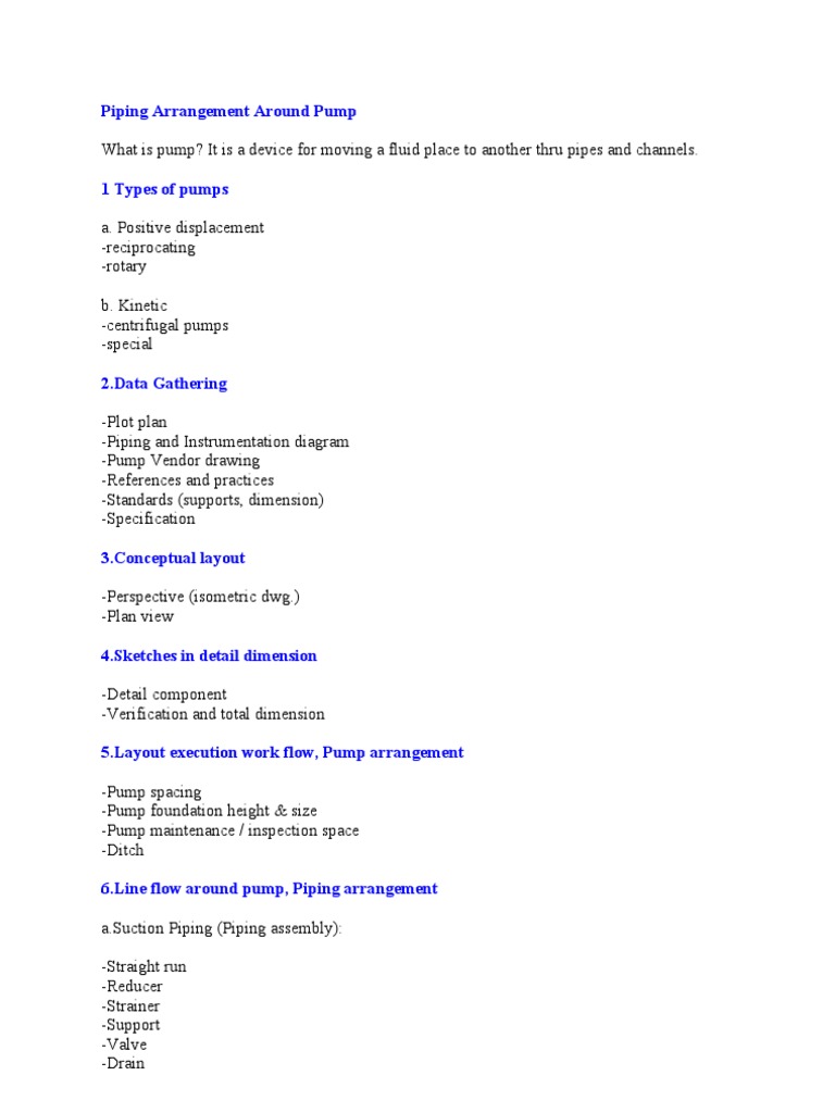 Pump Piping Arrangement Overview | PDF | Pump | Building Engineering