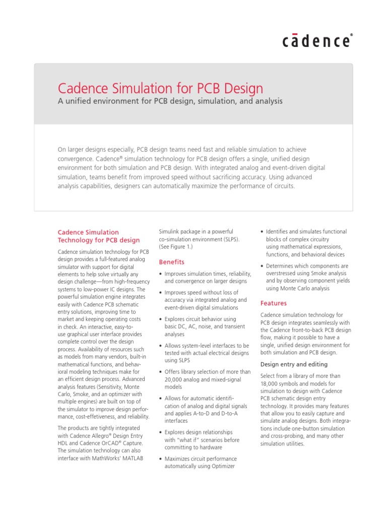 A Unified Environment For PCB Design, Simulation, and Analysis | PDF ...