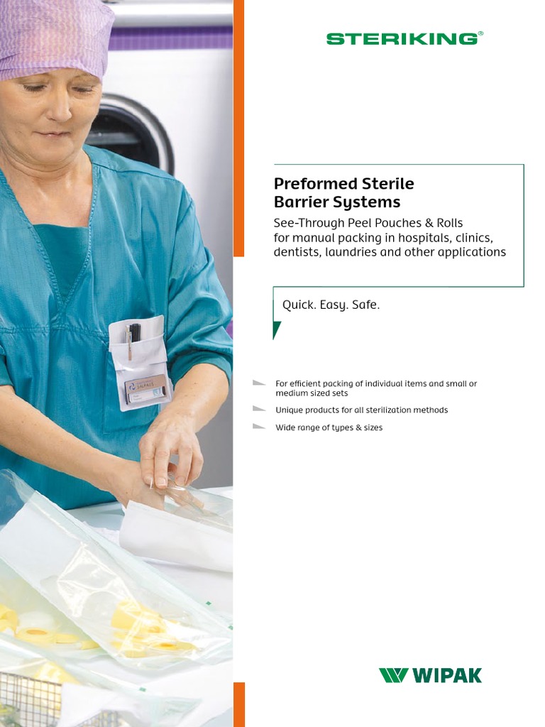 Wipak Steriking Sterilization Pouches and Rolls | PDF | Sterilization ...