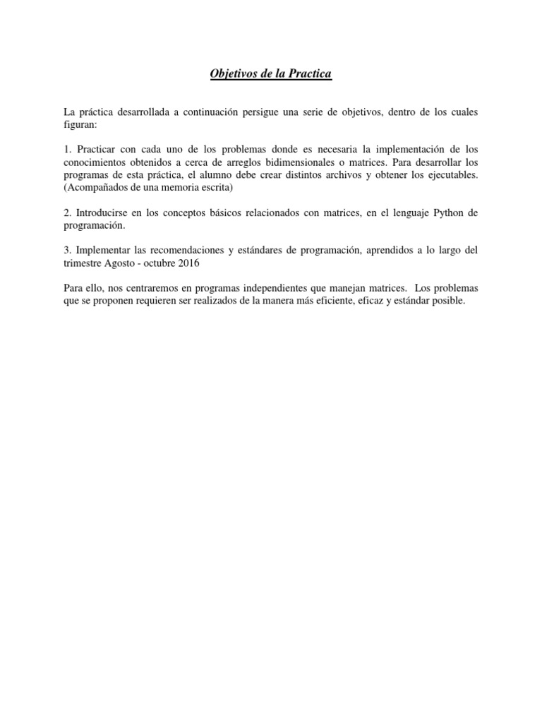 Proyecto Final Programacion | PDF | Matriz (Matemáticas) | Python (lenguaje de programación)