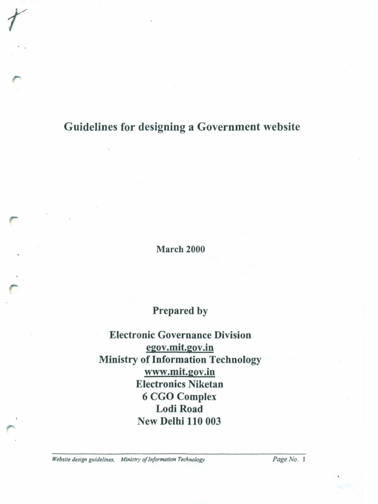 Guidelines For Designing A Government Website | PDF | Web Page | Web Design