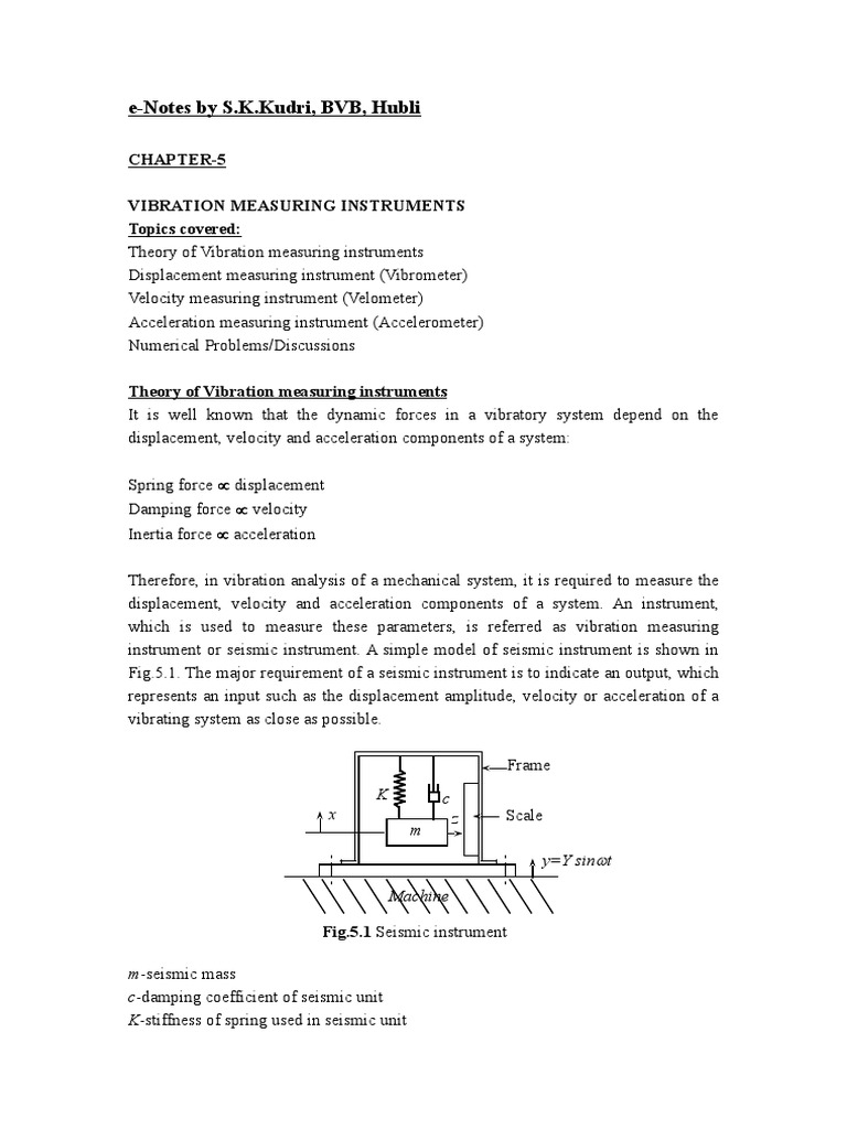 Vibrating Measuring Instrument | PDF | Normal Mode | Accelerometer