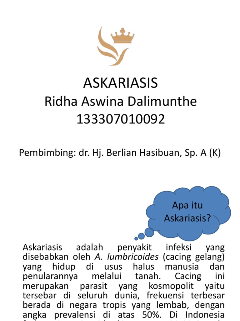 ASKARIASIS | PDF | Kesehatan Holistik | Sains & Matematika