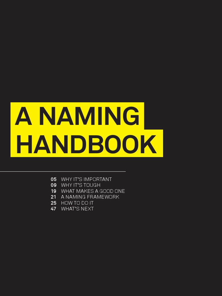 Naming Handbook | PDF | Linguistics | Semiotics