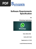 Software Requirements Specification: For Whatsapp | PDF | Operating ...