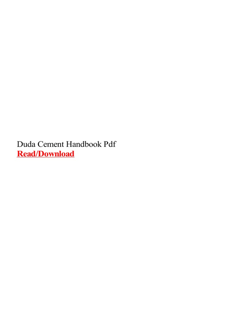 Duda Cement Handbook PDF Download | PDF | Cement | Mill (Grinding)