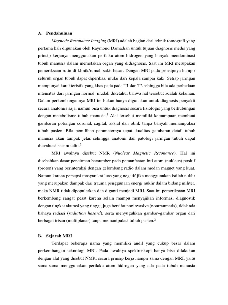 Dasar-Dasar MRI | PDF