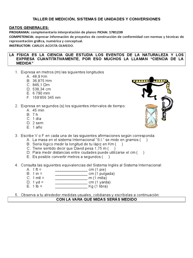 Taller de Mediciones Actividad | PDF