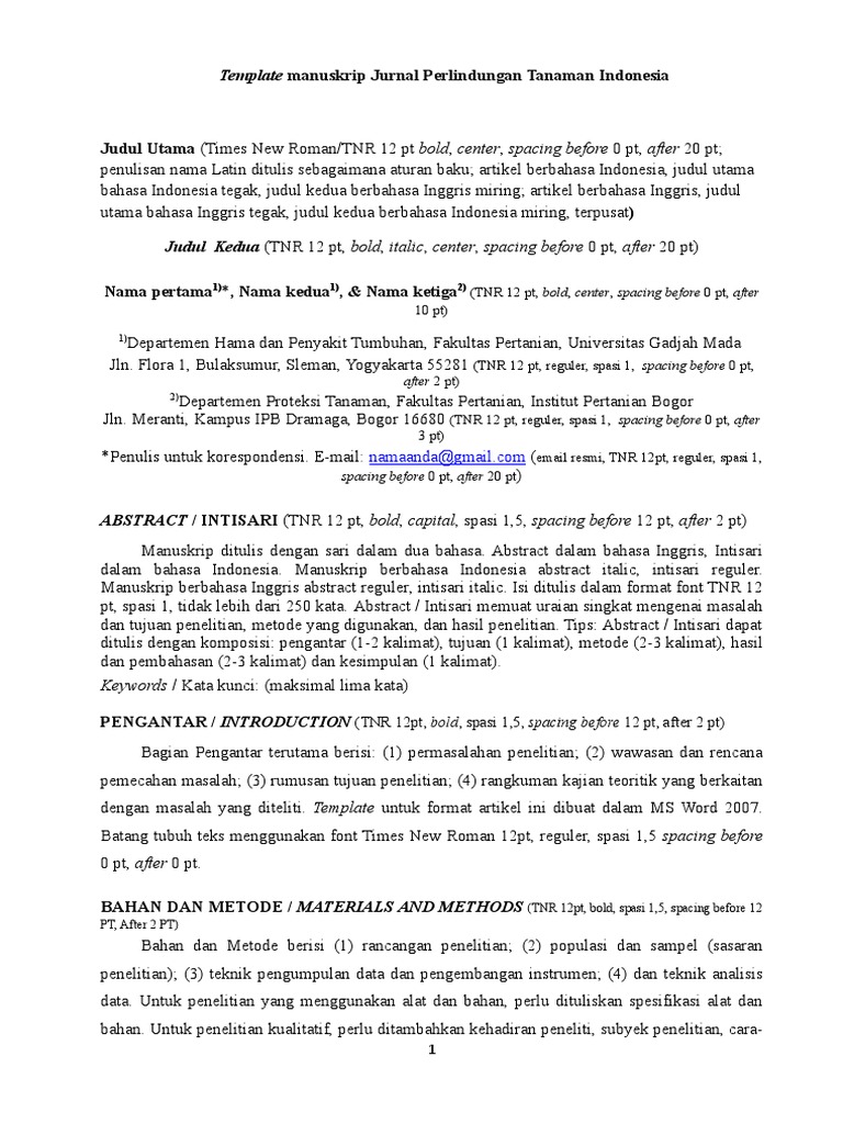 Template Manuskrip JPTI | PDF