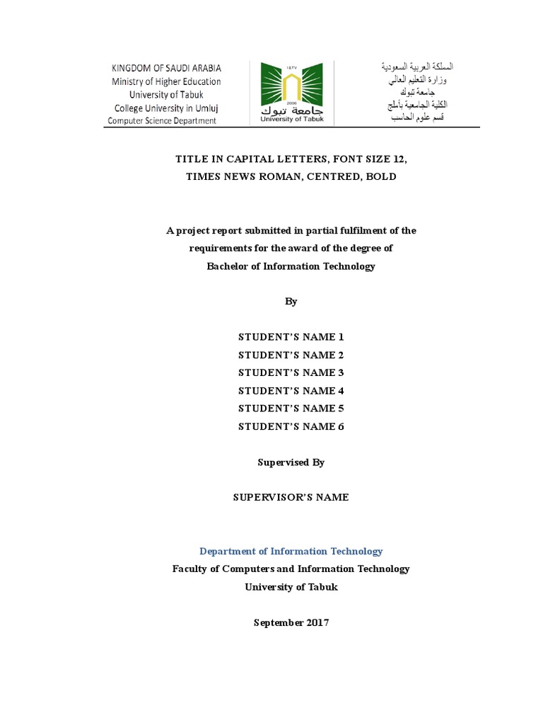 FYP - Report - Template - UMLUJ Modification Done On The First Page ...