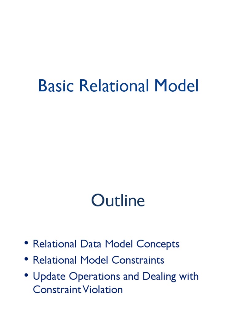 2 Relational Model Pdf Relational Model Relational Database