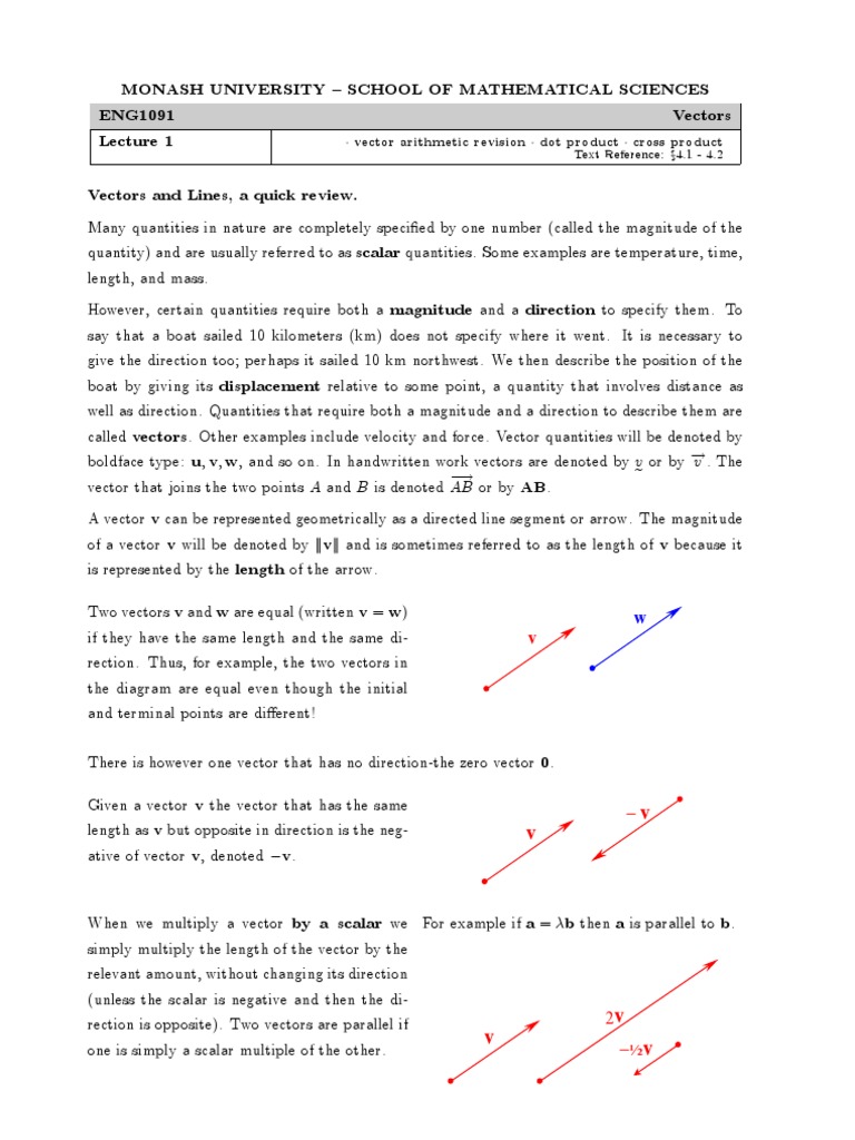 Vectors for Engineering Students | PDF | Euclidean Vector | Plane ...