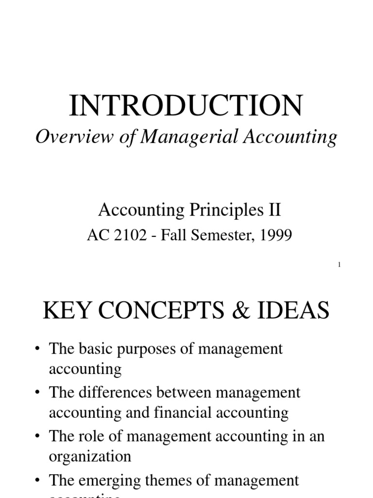 6 Overview of Management Accounting | PDF | Management Accounting ...