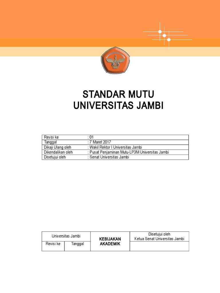 Cover Standar Mutu | PDF