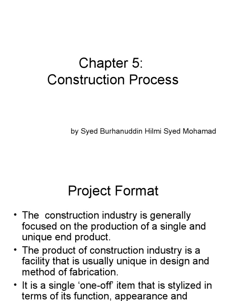 Construction Process: by Syed Burhanuddin Hilmi Syed Mohamad | PDF ...