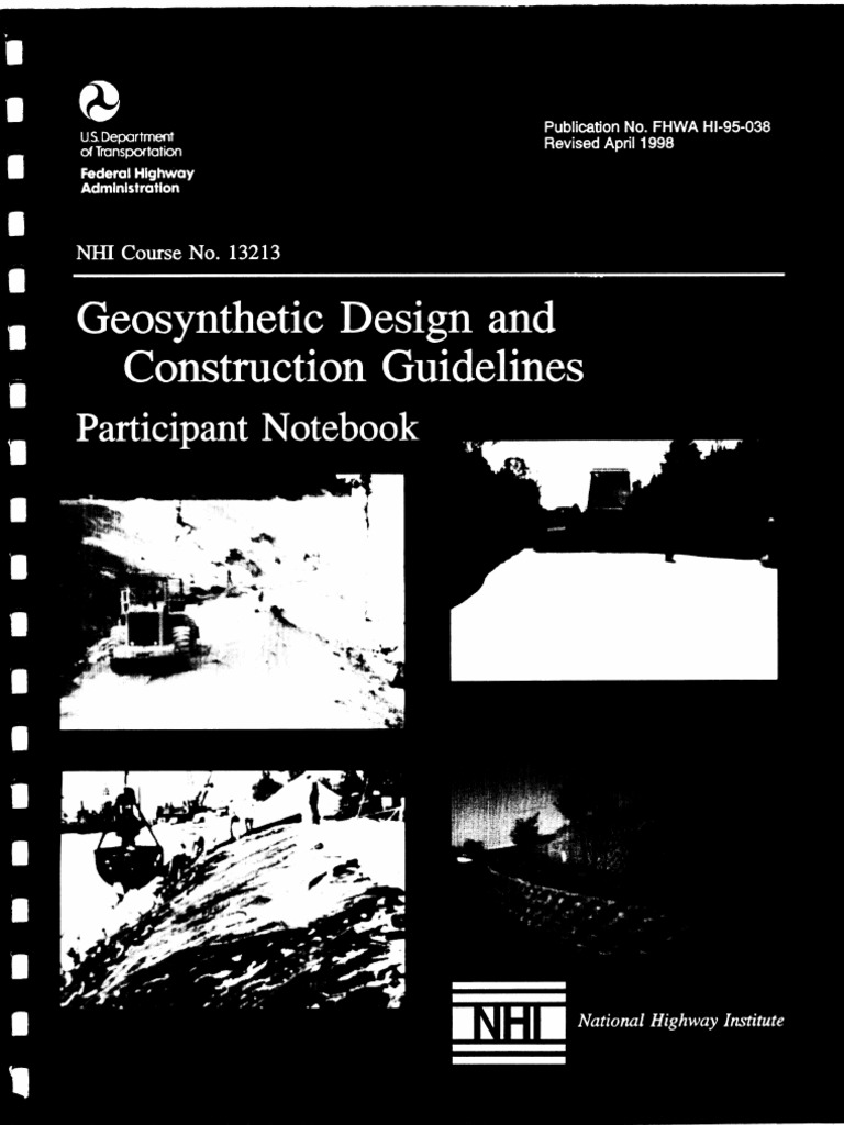 Geosynthetic Design and Construction Guideline - FHWA 098-038 | PDF ...